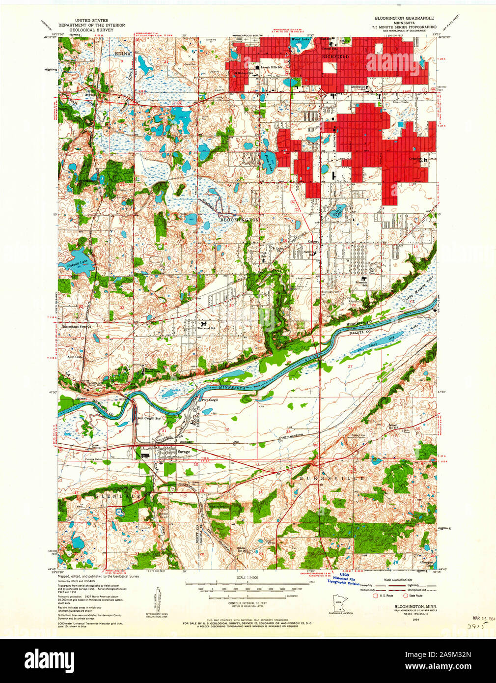 Map of bloomington minnesota hi-res stock photography and images - Alamy