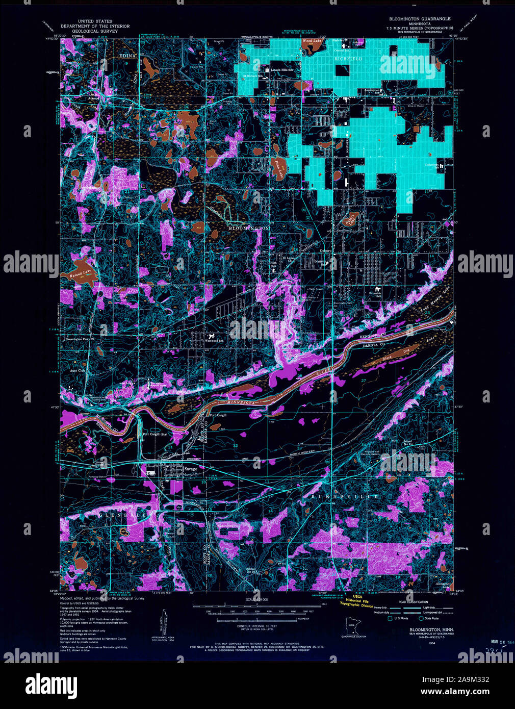 Map of bloomington minnesota hi-res stock photography and images - Alamy