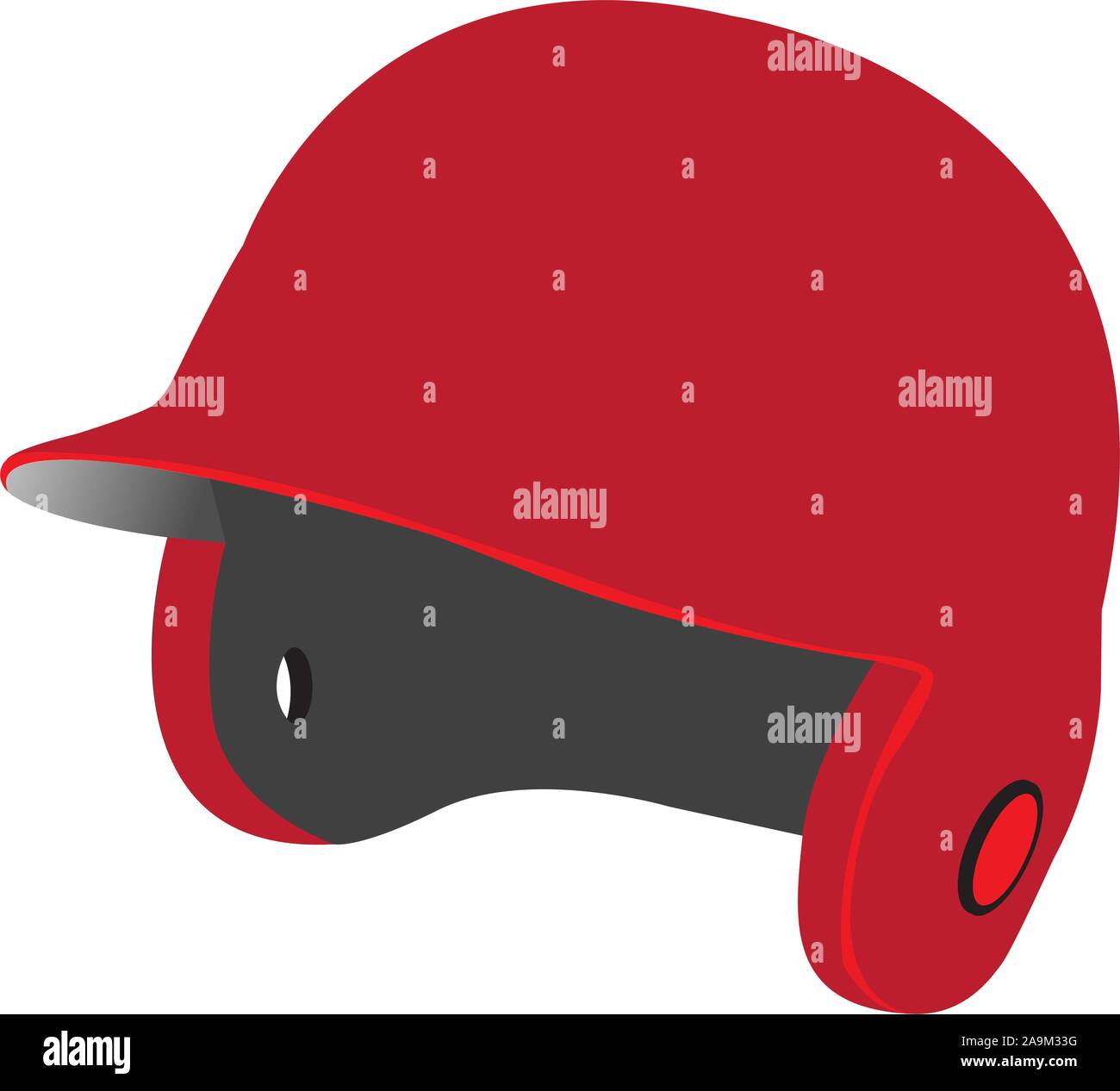 Isolated baseball helmet. Softball play - Vector illustration Stock ...