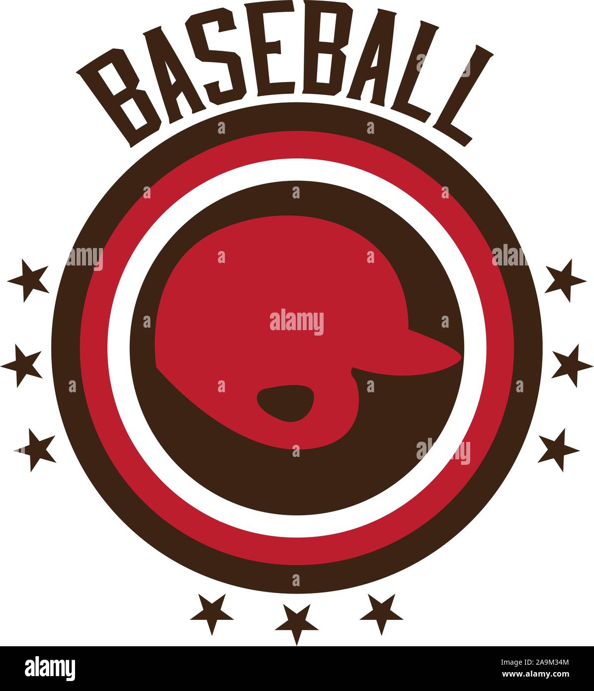 Baseball shield with a helmet - Vector illustration Stock Vector Image ...