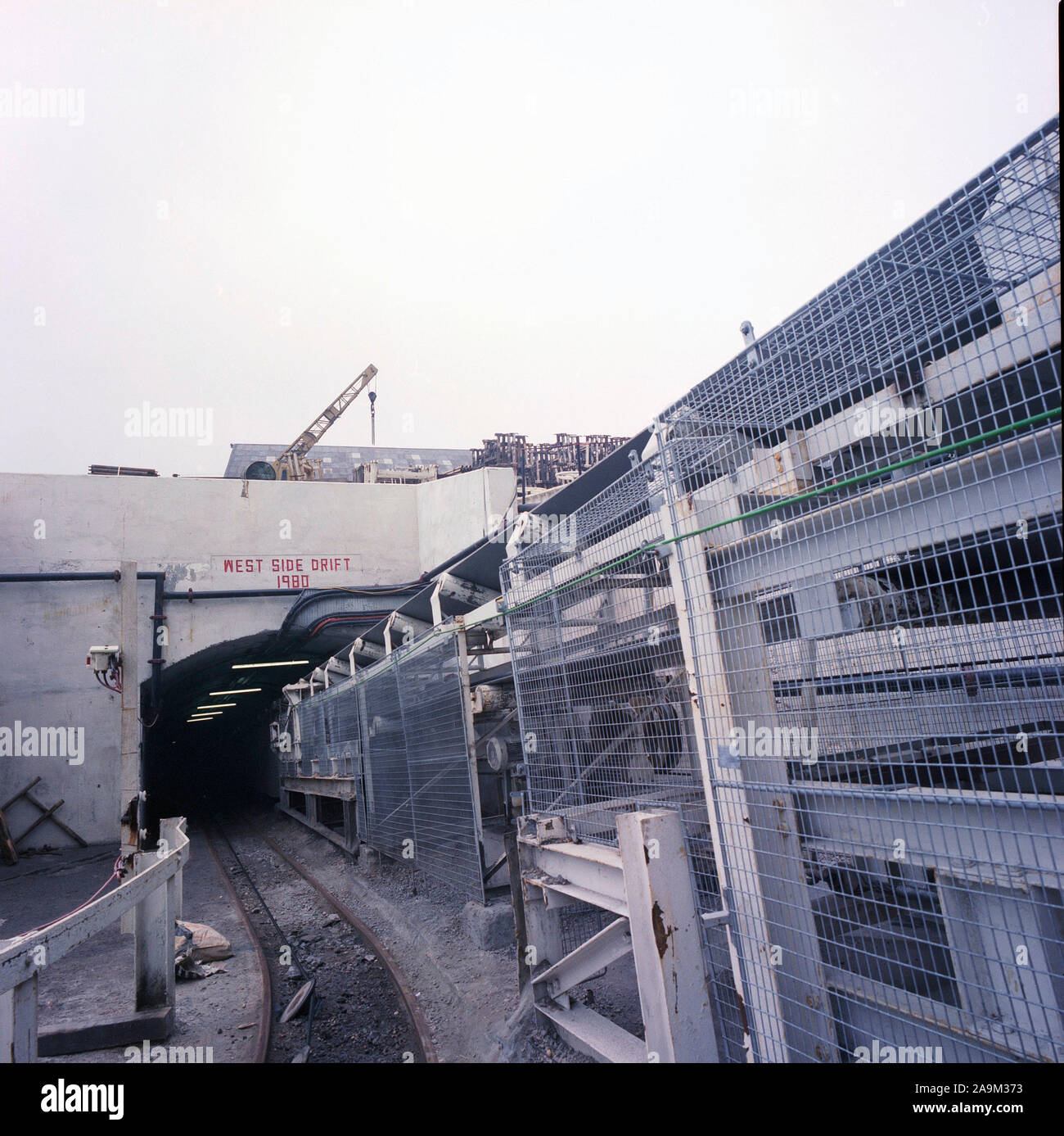 1982 coal mine conveyer at Woolley Colliery, Wakefield, West Yorkshire ...
