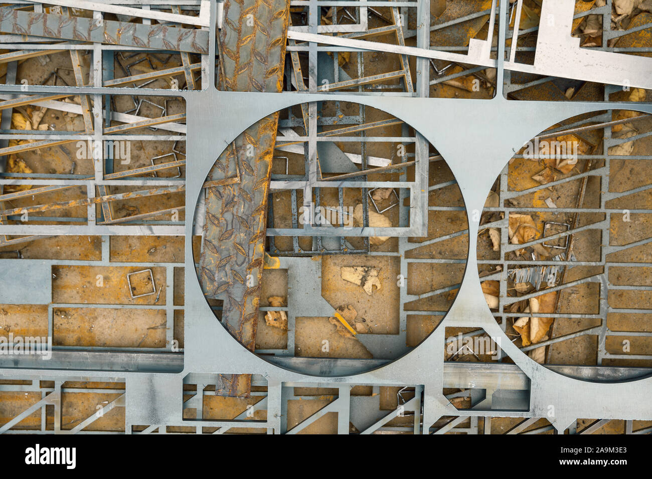 scrap metal on piles, abstract industry background Stock Photo - Alamy