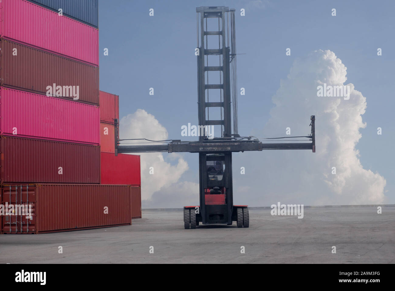 Container handlers Sky and container color background Related to ...