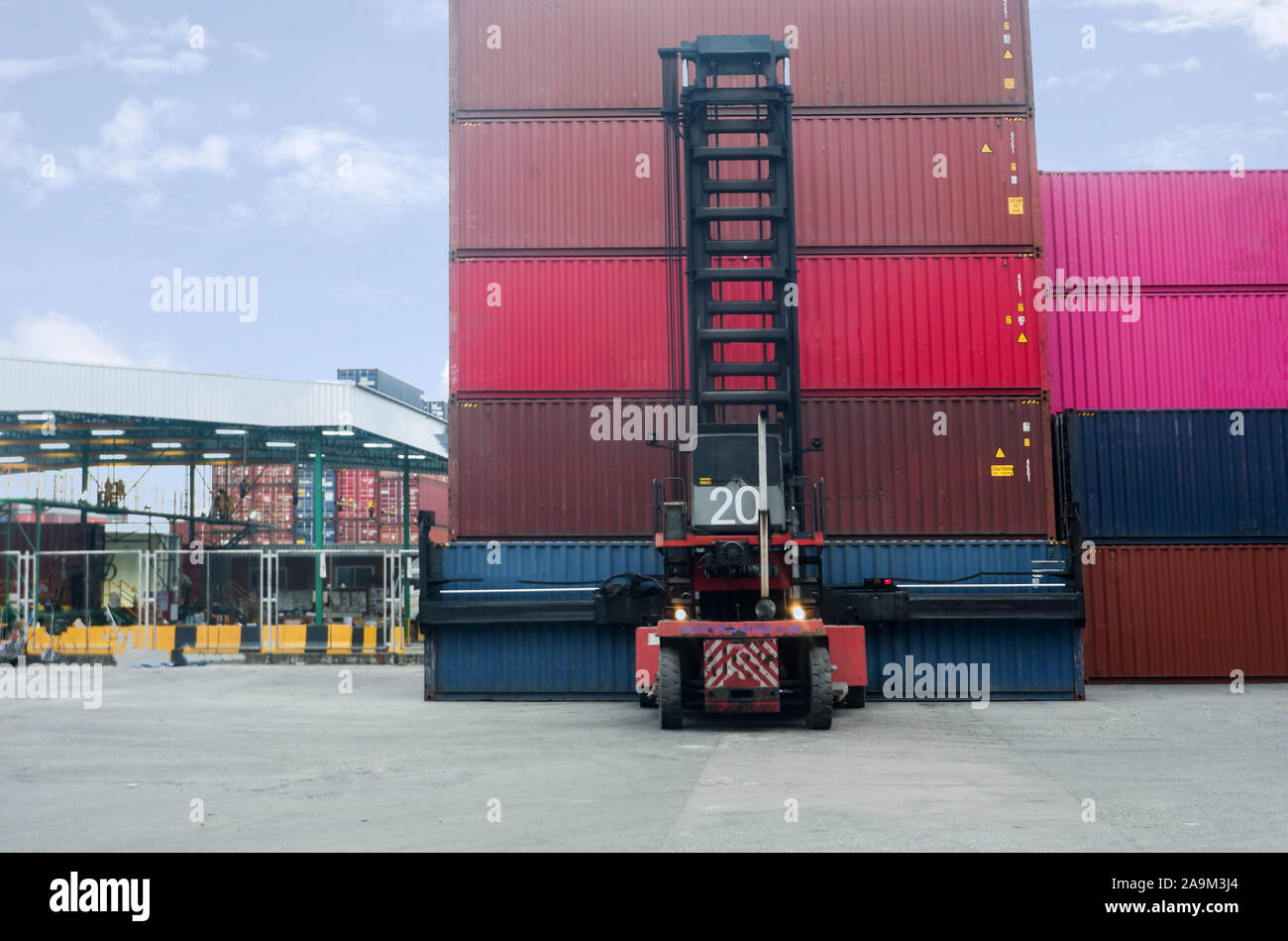 Container handlers Sky and container color background Related to ...