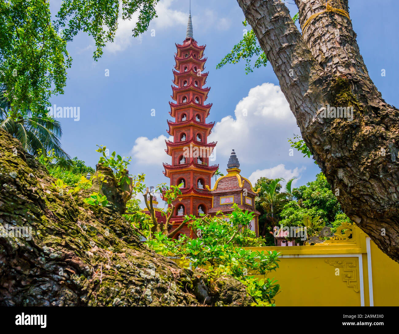 Detail of Tran Quoc Pagoda, the oldest temple in Hanoi, Vietnam Stock ...