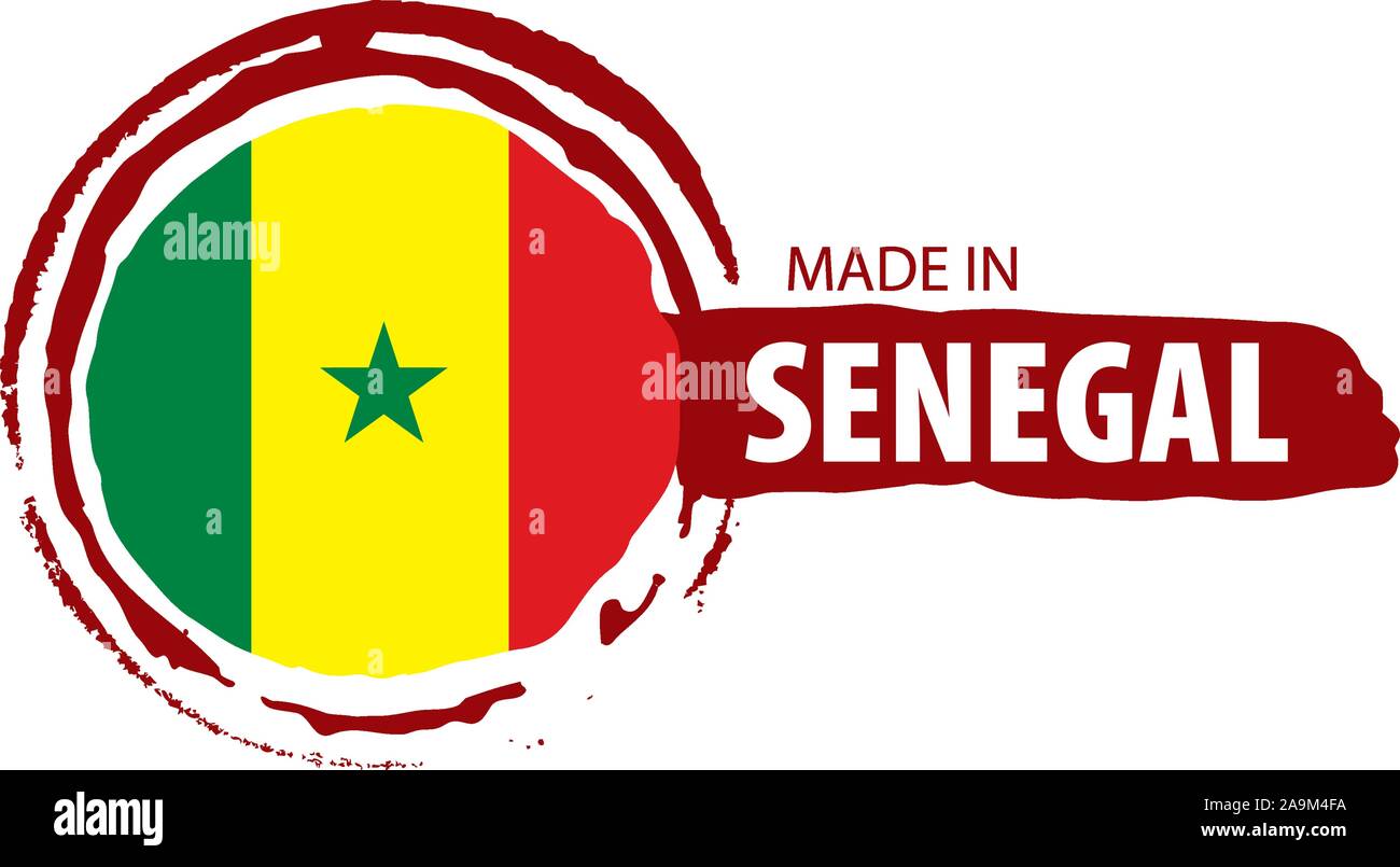 Senegal flag, vector illustration on a white background Stock Vector ...