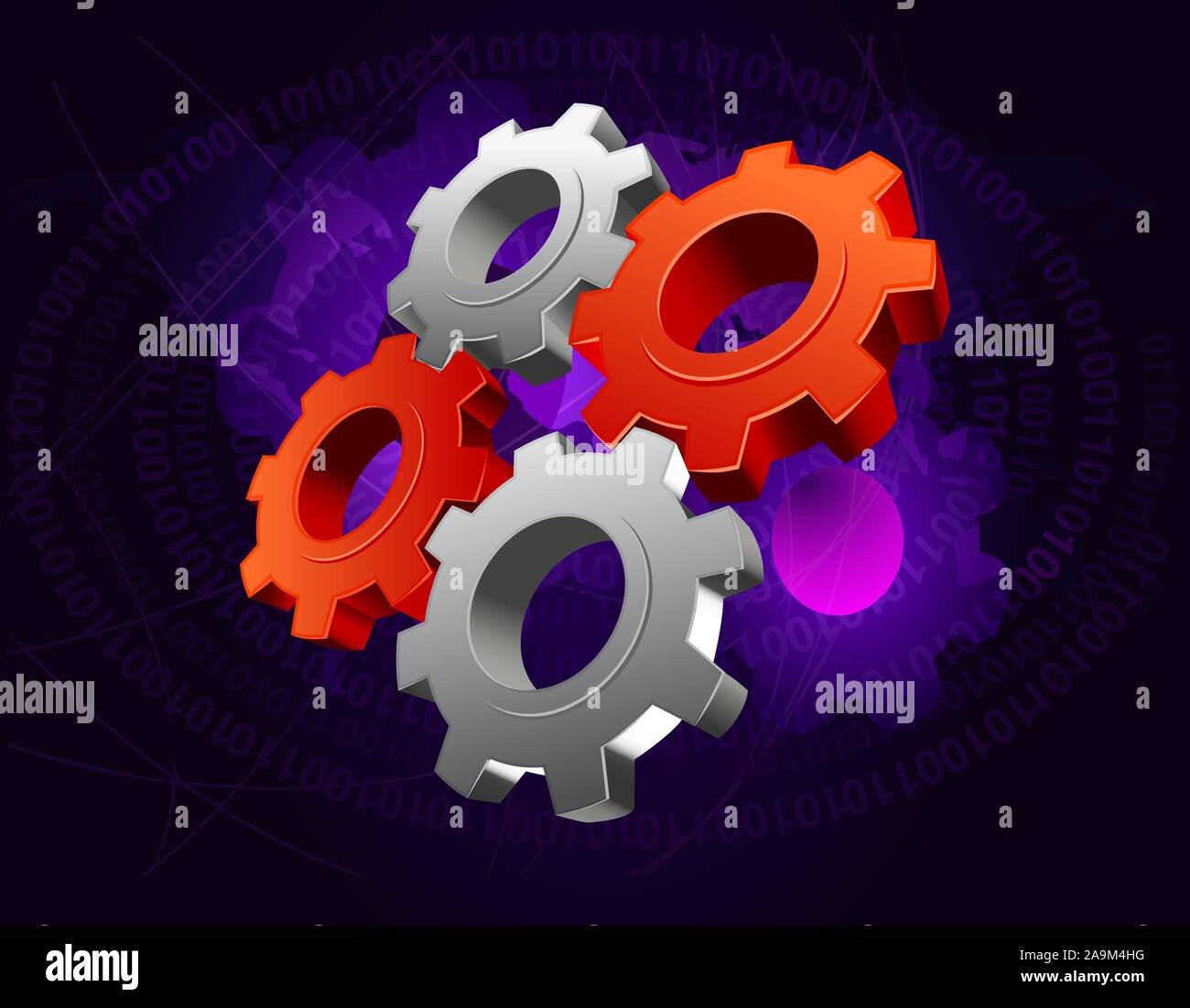 Interlocking Gears Vector Vectors High Resolution Stock Photography and ...