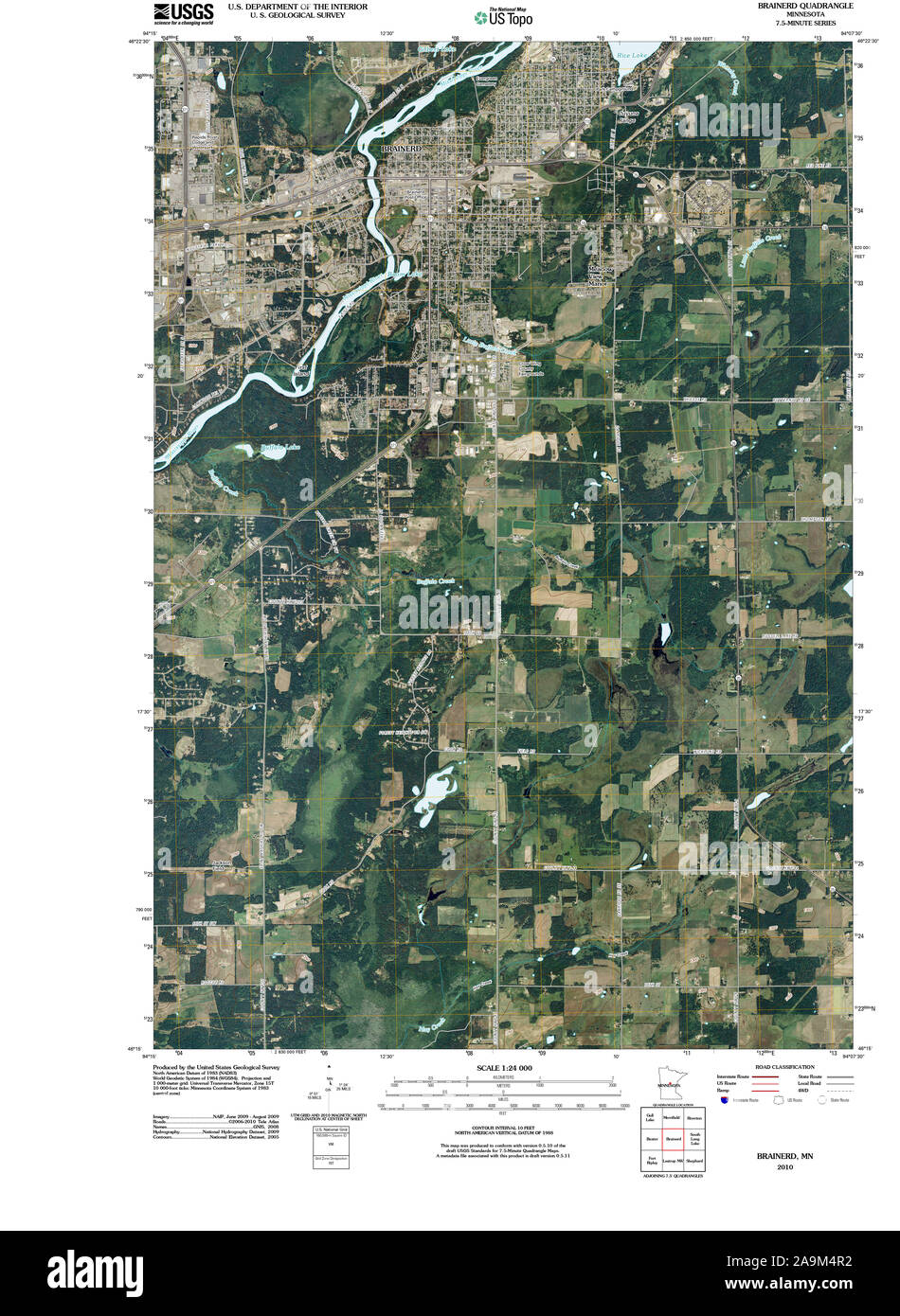 Brainerd map hi-res stock photography and images - Alamy
