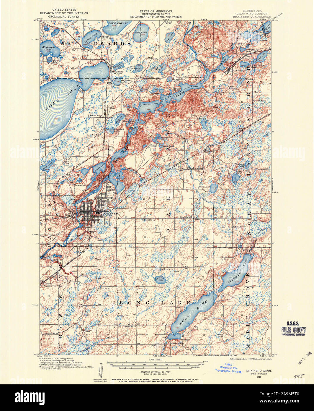 Brainerd map hi-res stock photography and images - Alamy