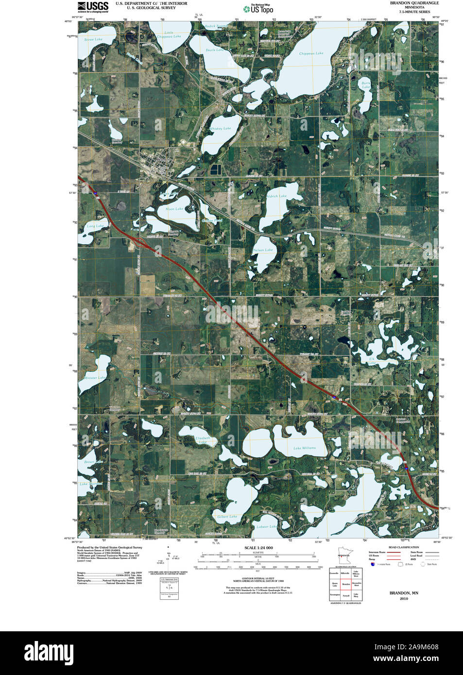 Map of brandon hi-res stock photography and images - Alamy