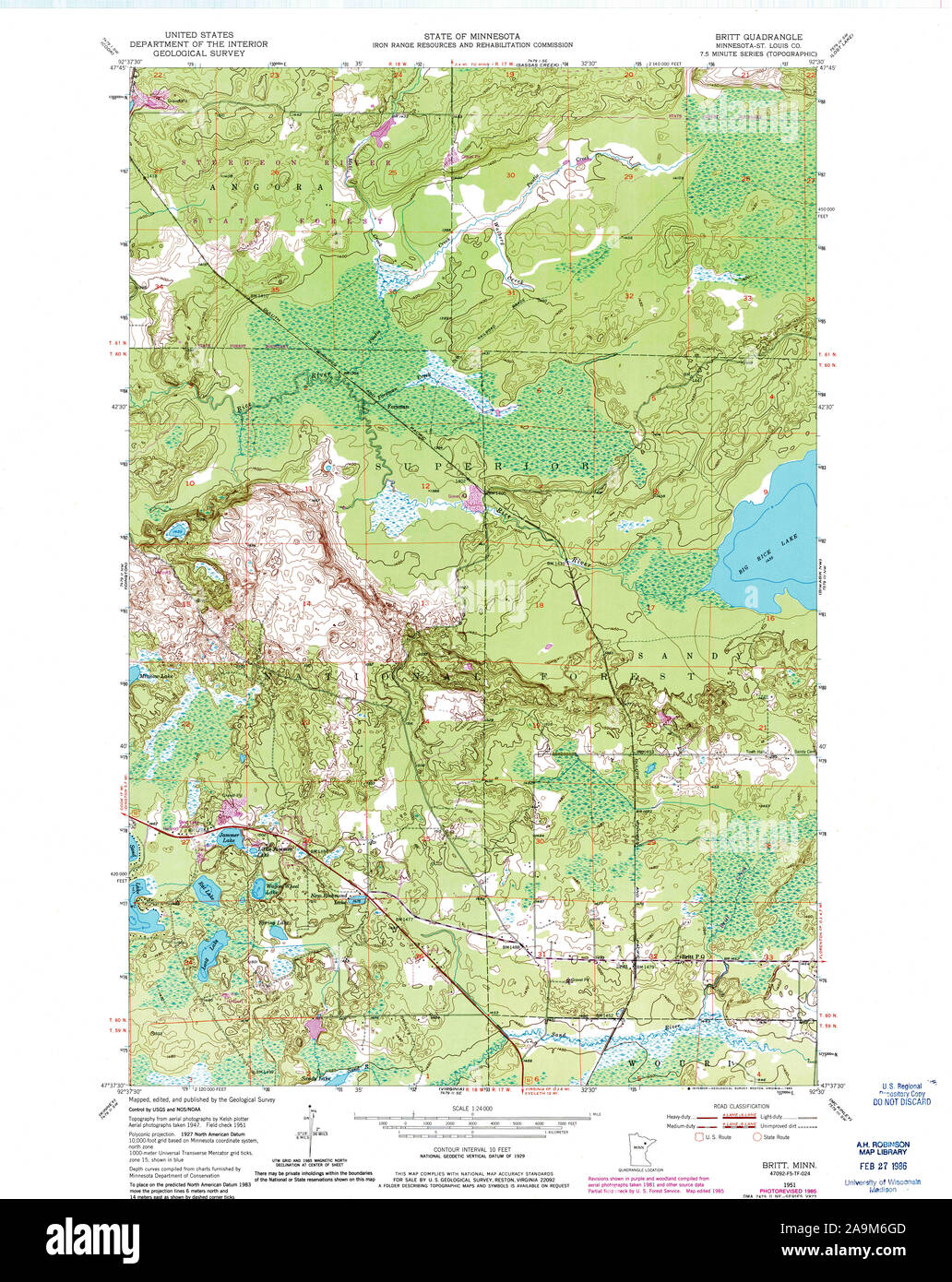 Map of britt hi-res stock photography and images - Alamy