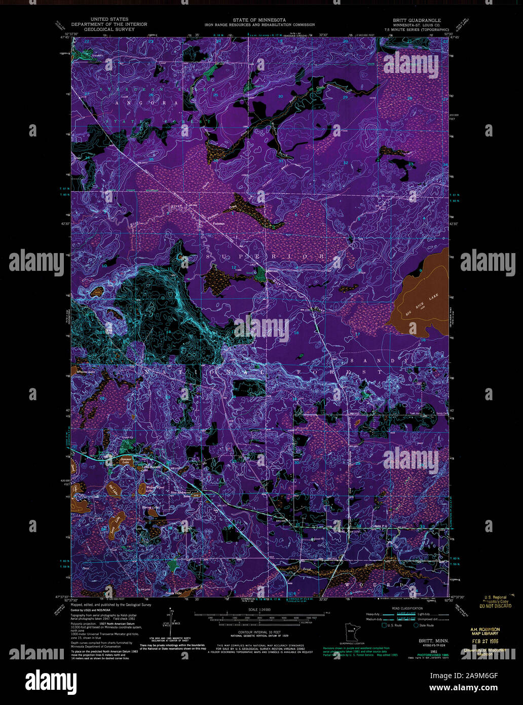 Map of britt hi-res stock photography and images - Alamy