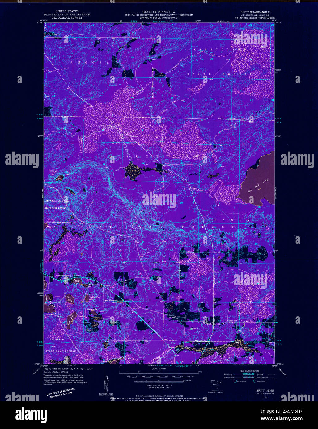 Map of britt hi-res stock photography and images - Alamy