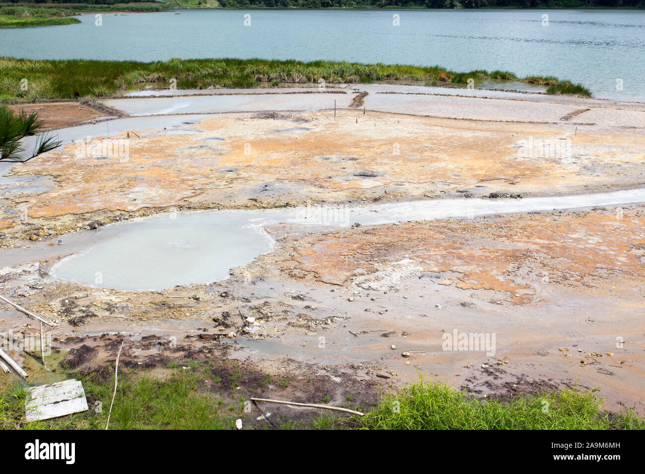 A sulfur lake in north Sulawesi, Indonesia Stock Photo - Alamy