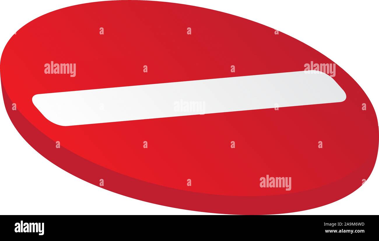 Isolated 3D traffic signal. Do not enter sign - Vector Stock Vector ...