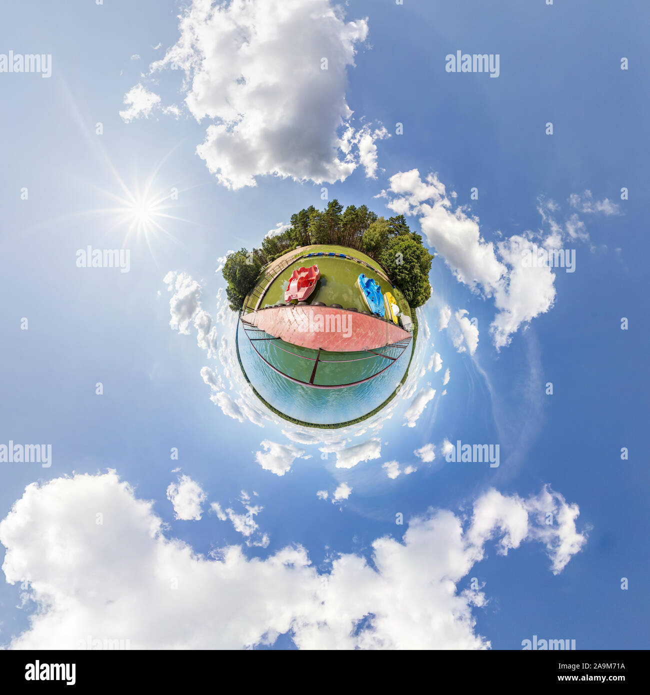Little planet transformation of spherical panorama 360 degrees ...