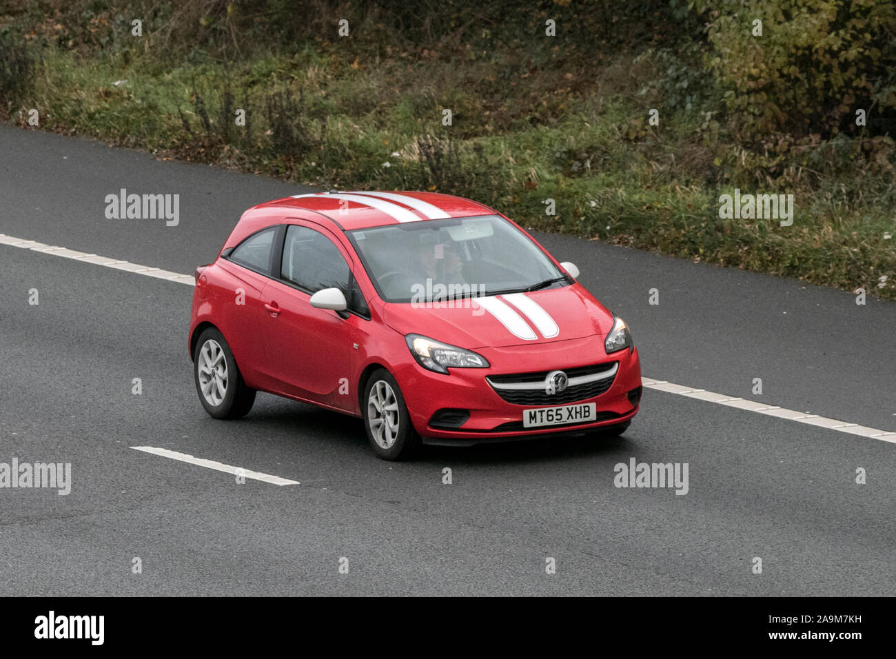 2015 red Vauxhall Corsa Sting EcoflexUK Vehicular traffic, transport ...