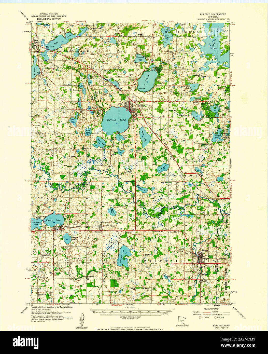 Buffalo minnesota map hi-res stock photography and images - Alamy