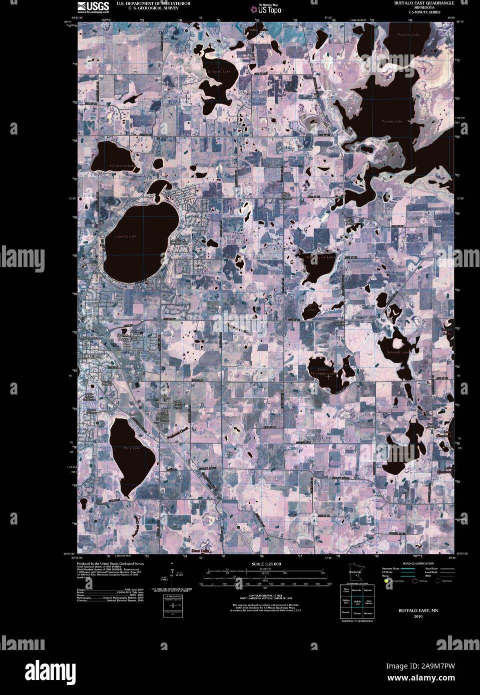 Buffalo minnesota map hi-res stock photography and images - Alamy