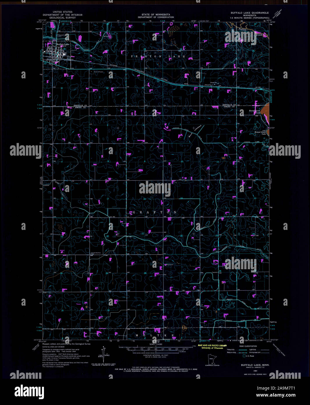 Buffalo minnesota map hi-res stock photography and images - Alamy