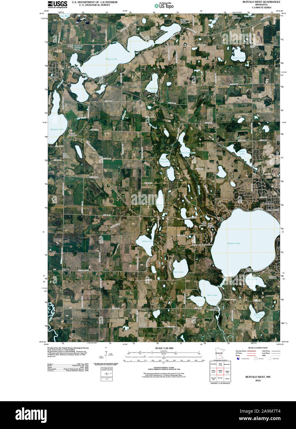 Buffalo minnesota map hi-res stock photography and images - Alamy