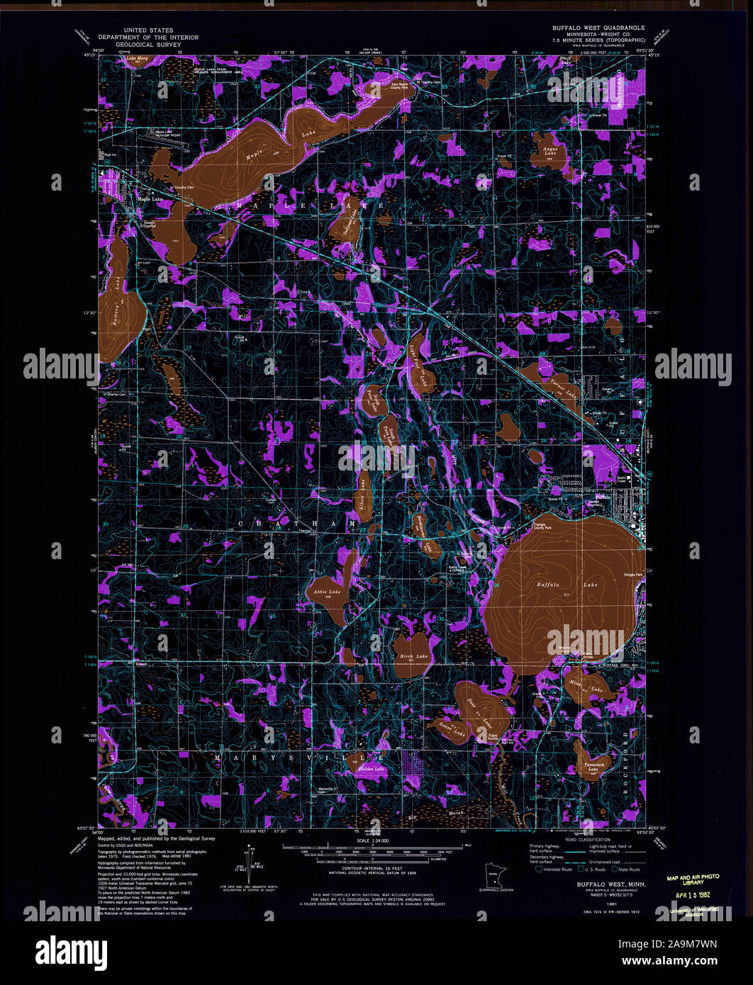 Buffalo minnesota map hi-res stock photography and images - Alamy