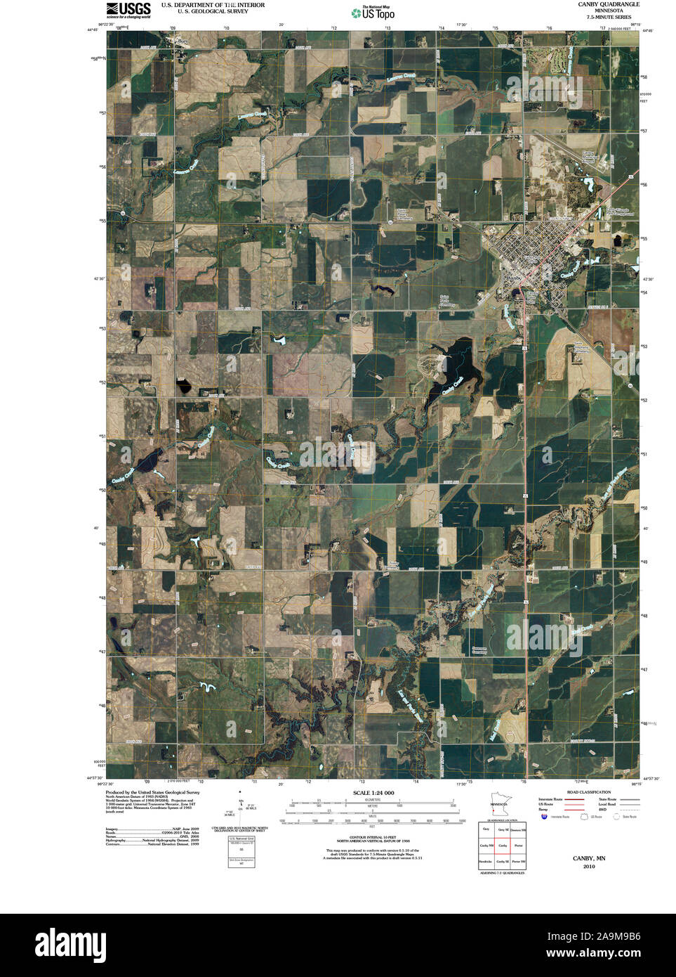 Map of canby minnesota Cut Out Stock Images & Pictures - Alamy
