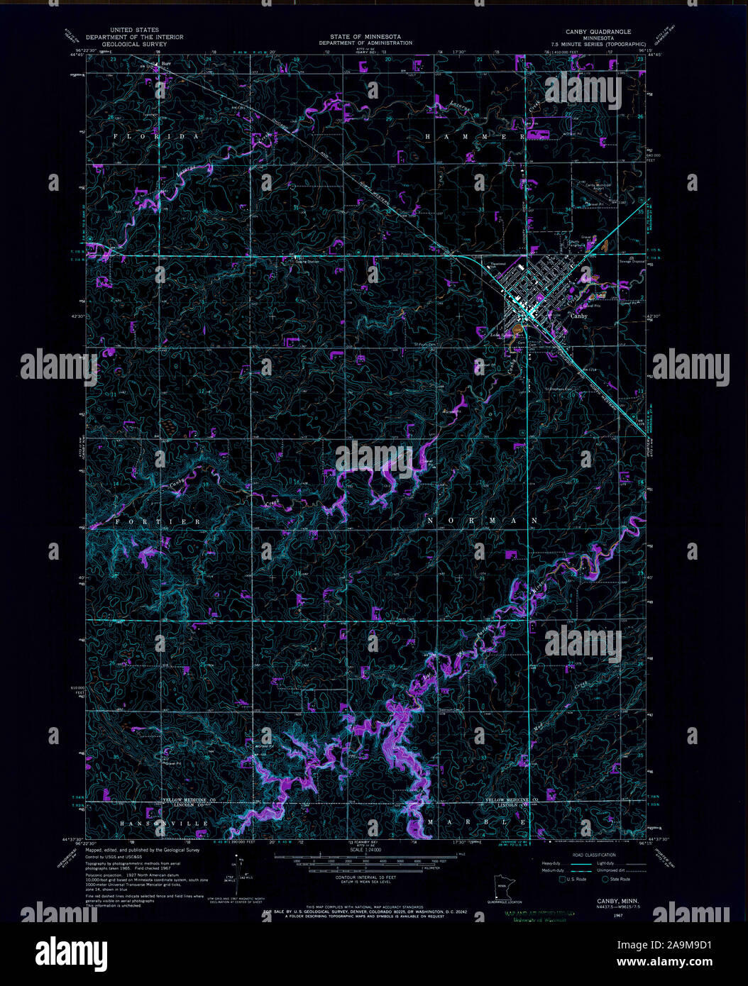 Map of canby hi-res stock photography and images - Alamy