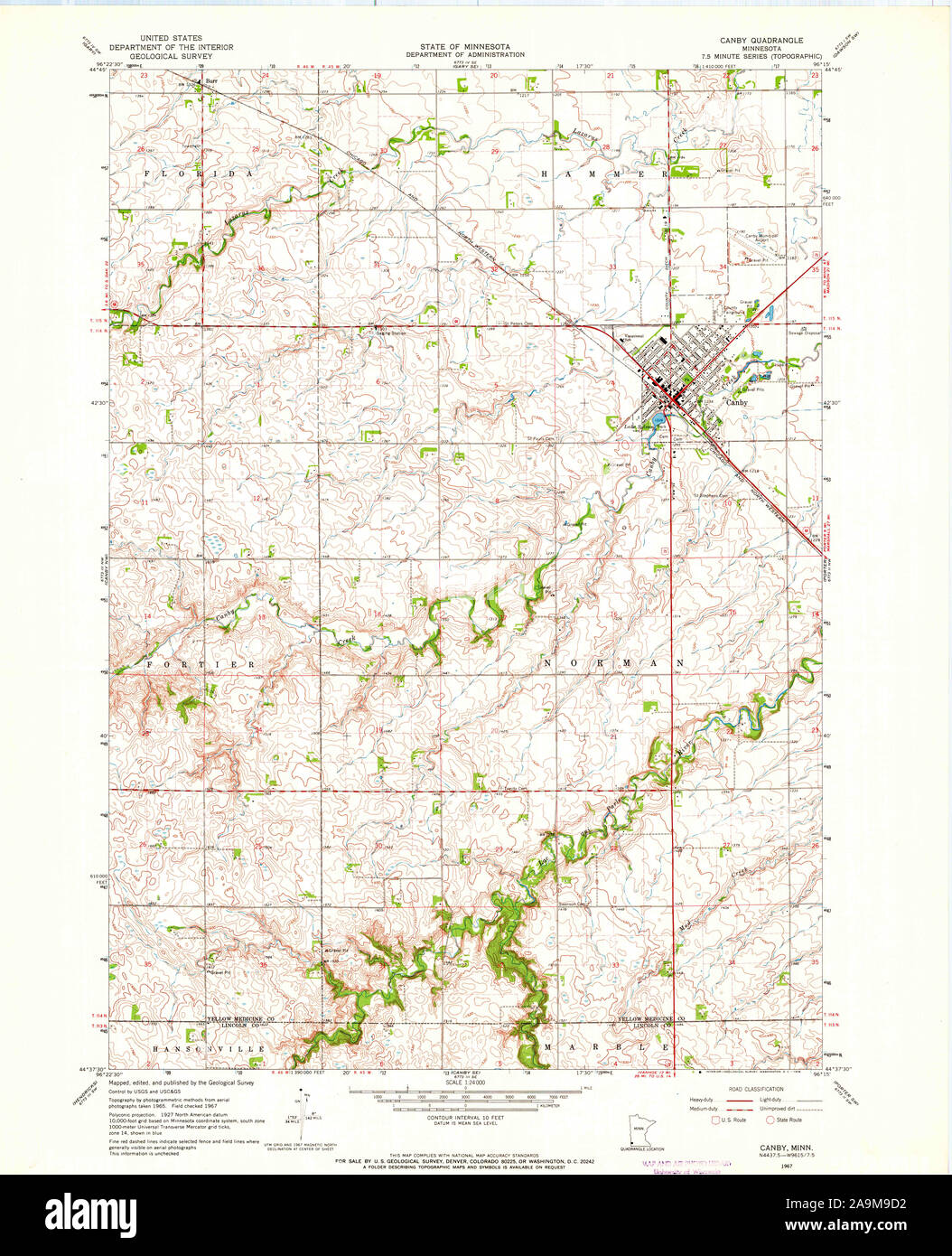 Map of canby hi-res stock photography and images - Alamy