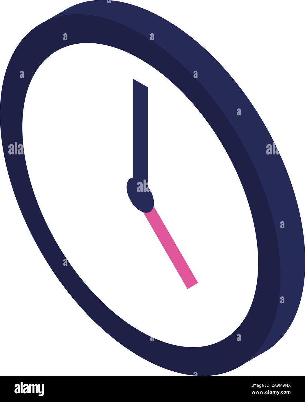 Modern classic wall clock icon, isometric style Stock Vector Image ...