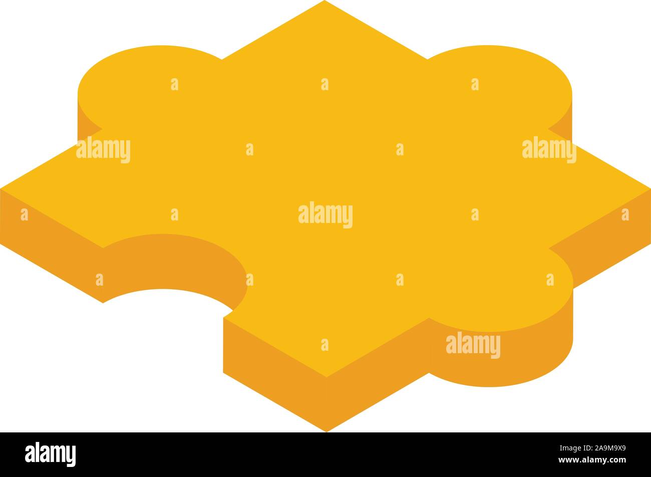 Yellow puzzle icon, isometric style Stock Vector Image & Art - Alamy
