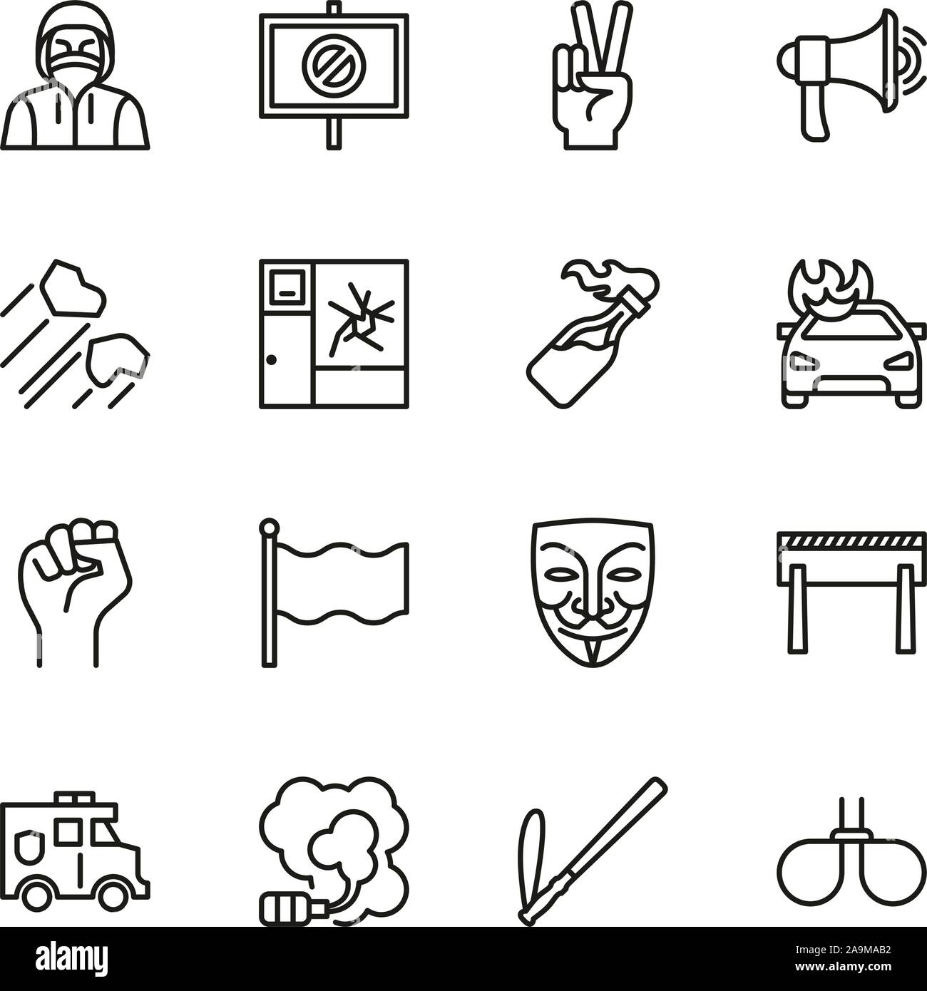 Protest line Stock Vector Images - Alamy