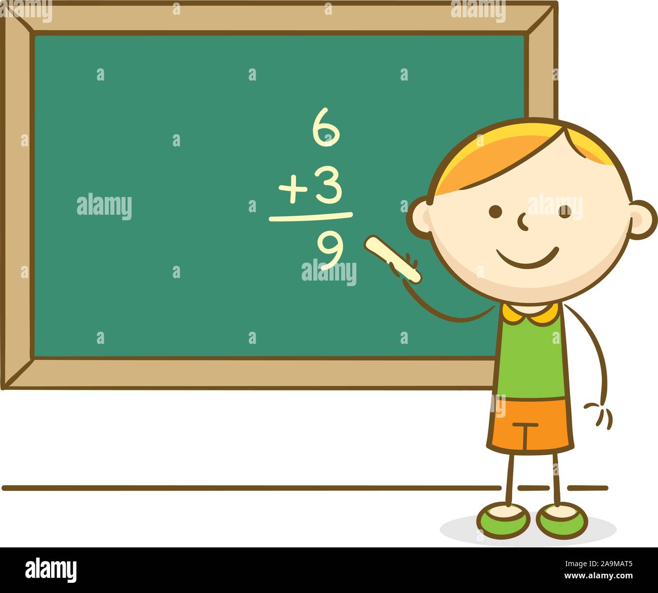 Cartoon school boy question hi-res stock photography and images - Alamy