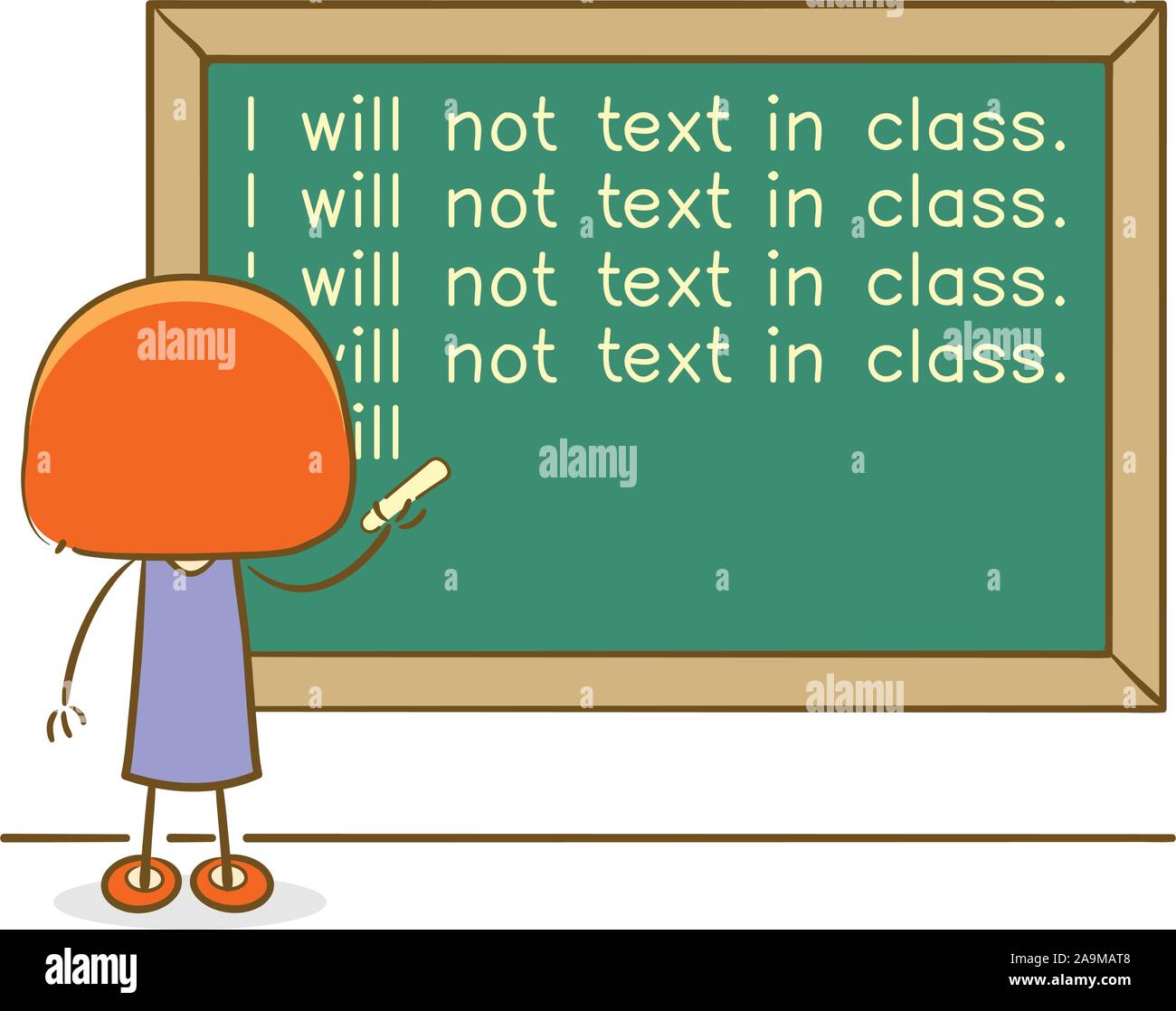 Students Texting In Class Clipart