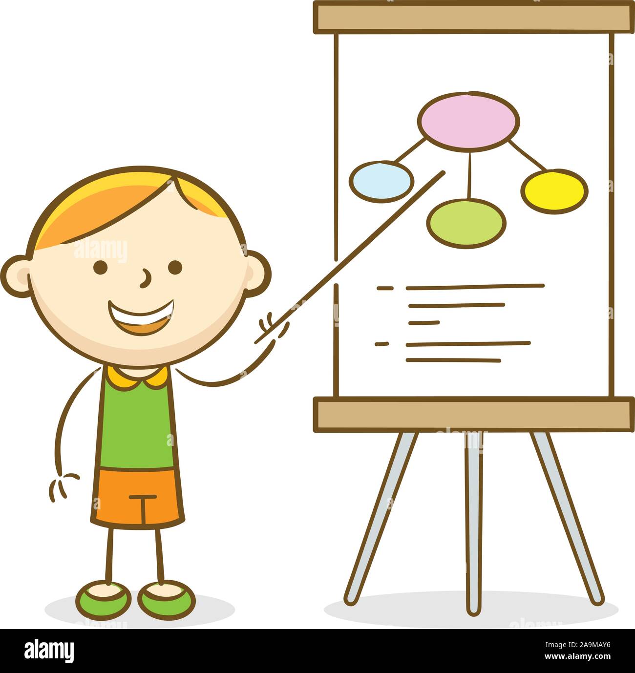 Boy presenting to class Stock Vector Images - Alamy