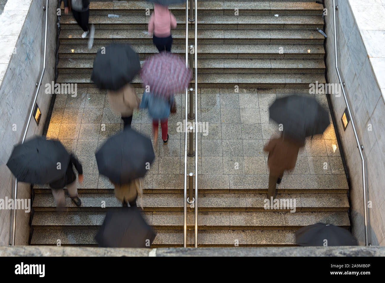 Business people walking overhead hi-res stock photography and images ...