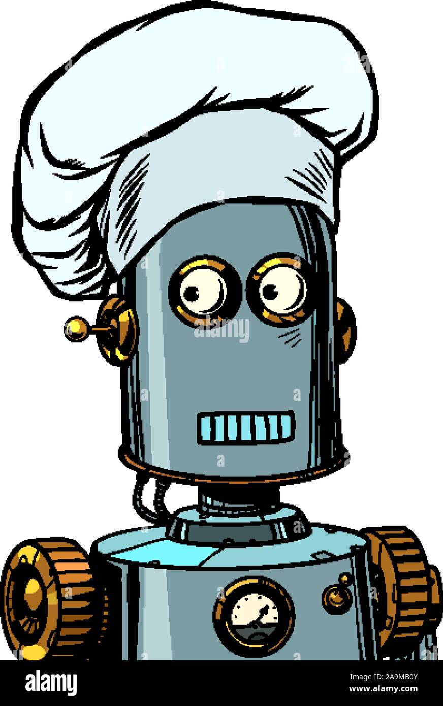 Robot restaurant Stock Vector Images - Alamy