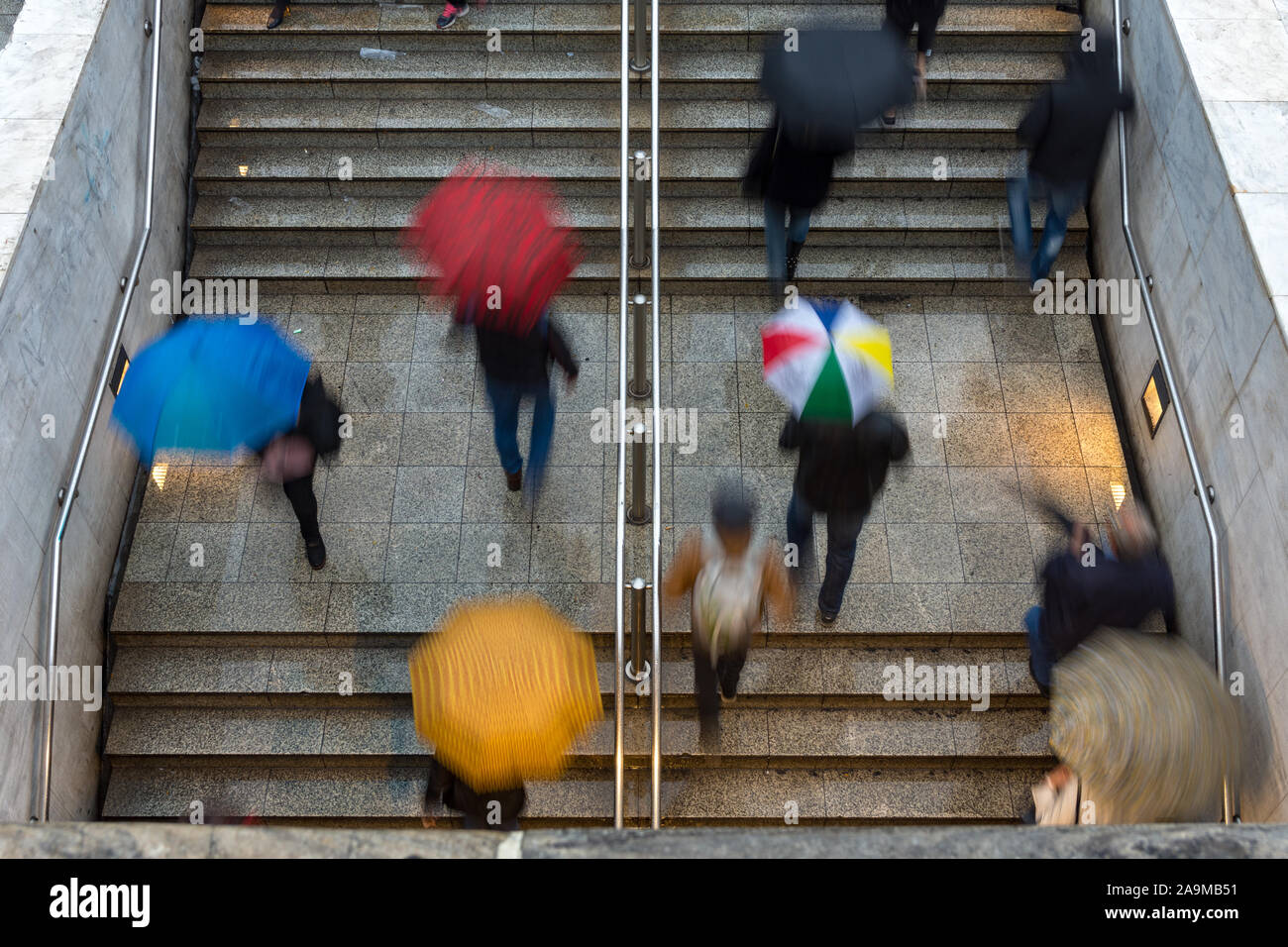 Business people walking overhead hi-res stock photography and images ...