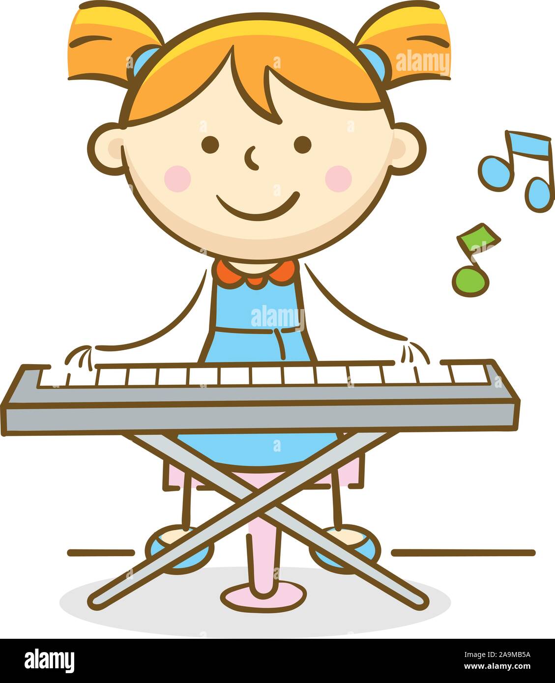 Cartoon keyboard player Cut Out Stock Images & Pictures - Alamy