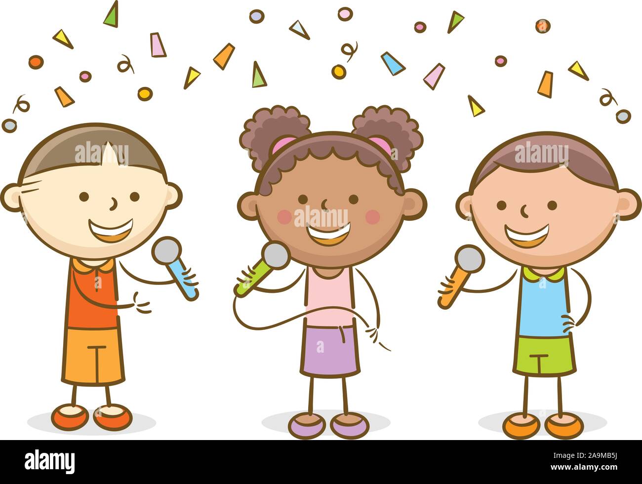 Kids Singing Clip Art