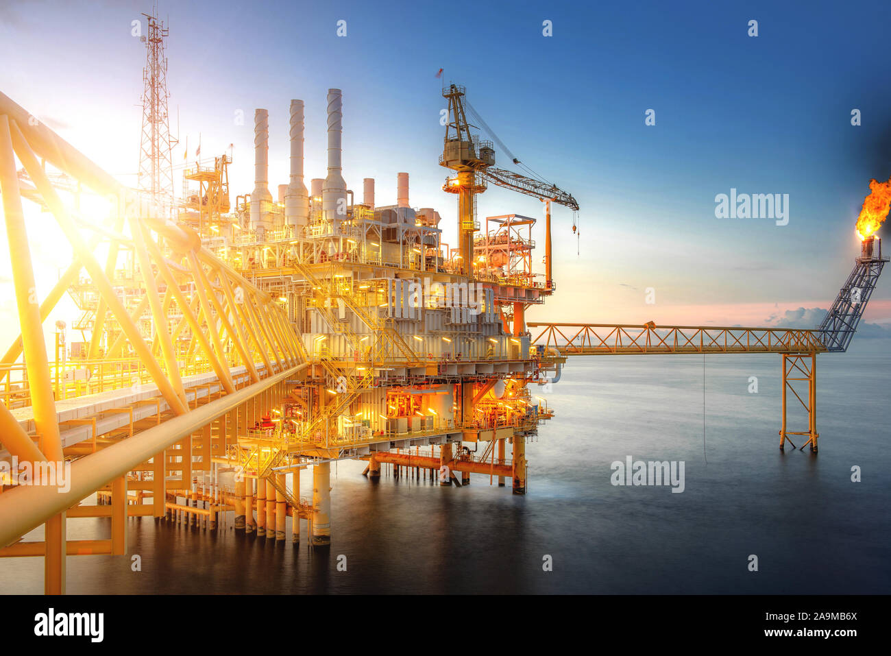 Oil gas offshore wellhead platform hi-res stock photography and images ...