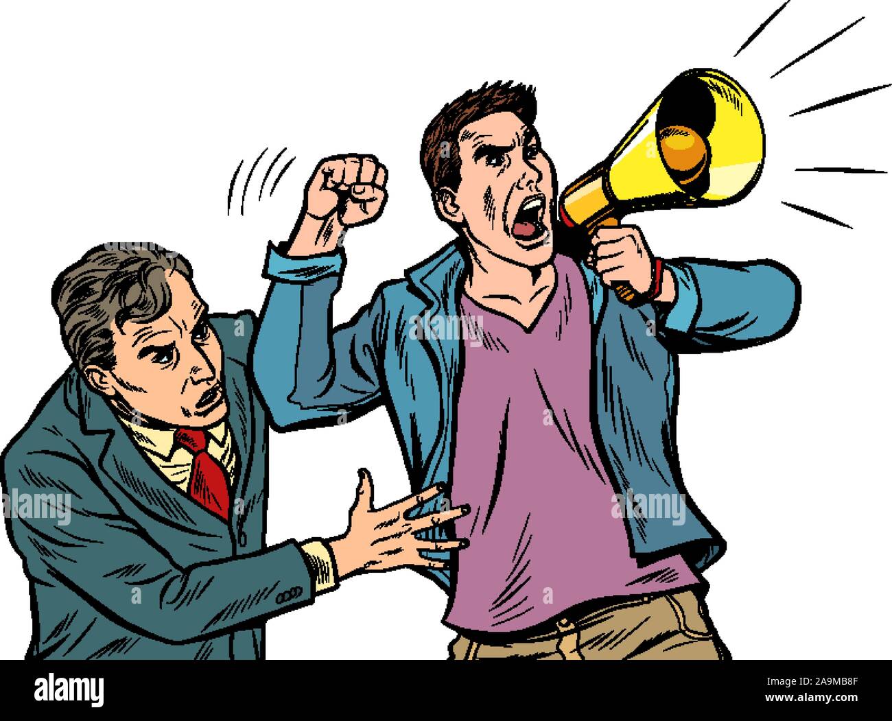 Cartoon man scared Stock Vector Images - Alamy