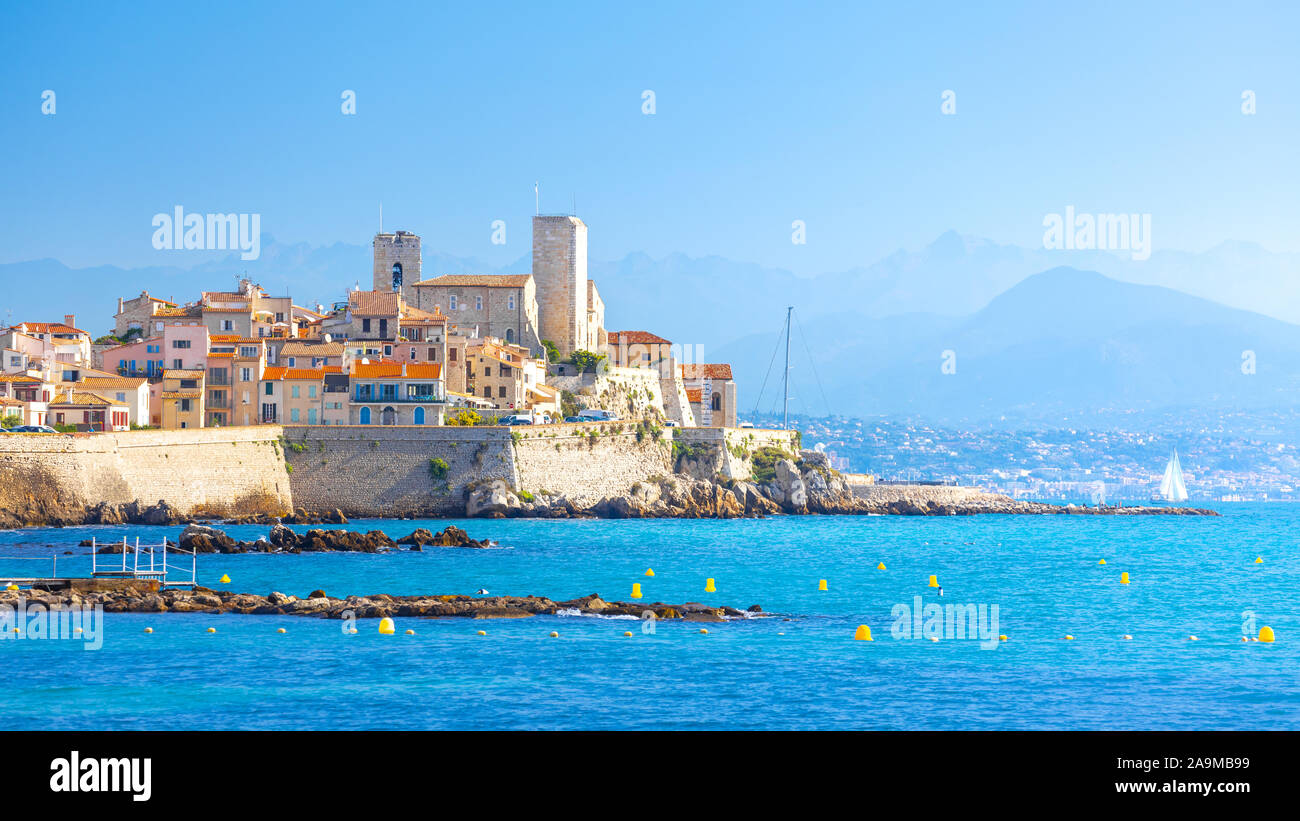 Historic center of Antibes, French Riviera, Provence, France Stock ...