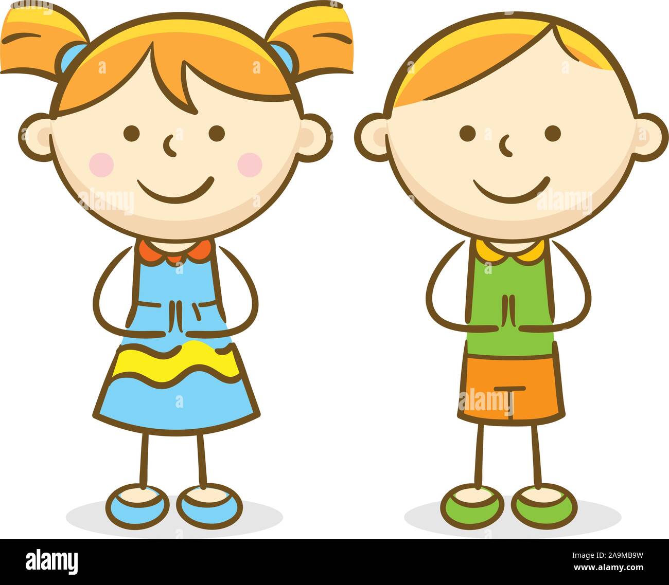 Kids Greeting Clipart
