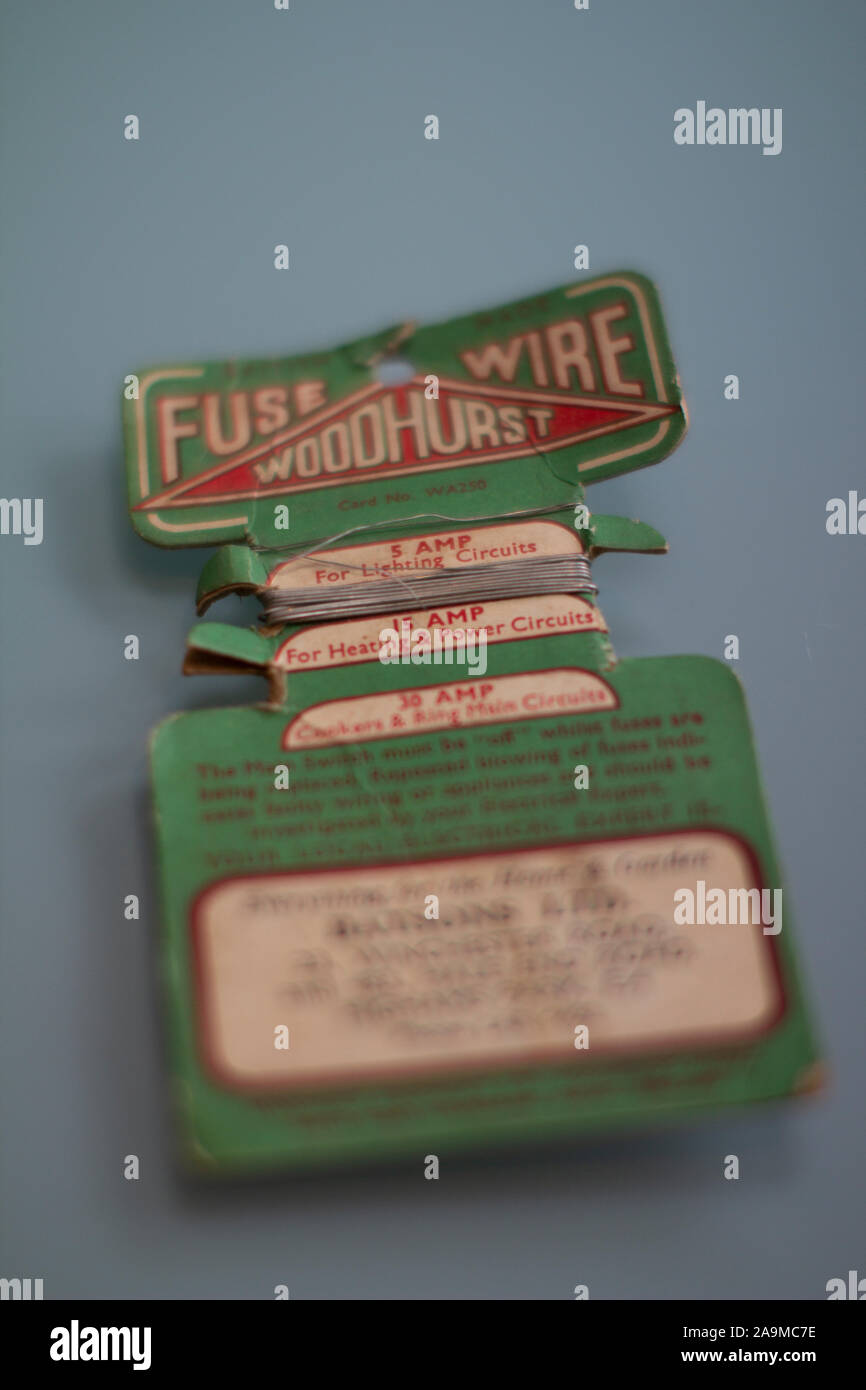 Fuse wire card for electrical circuits, and ongoing repairs to old ...