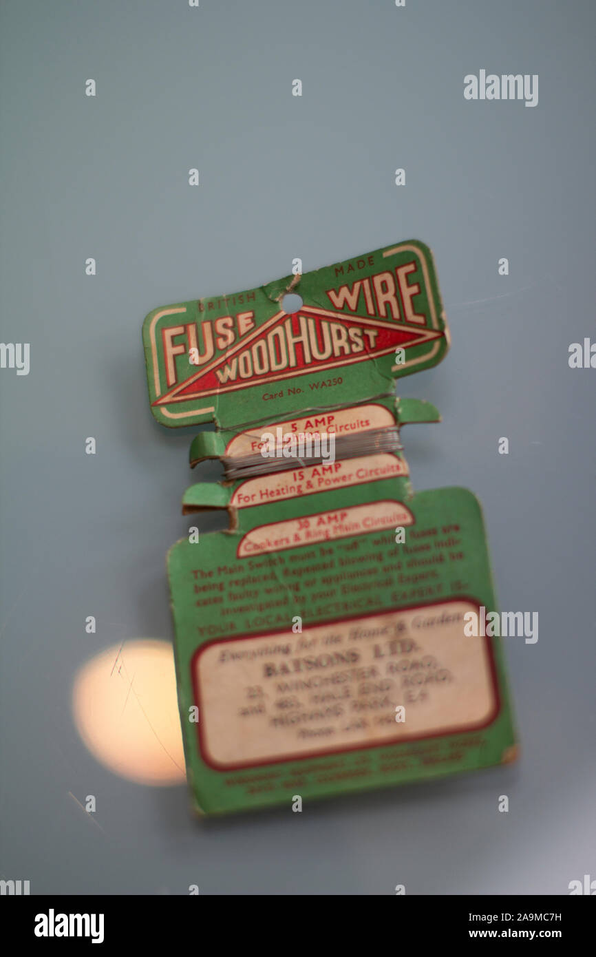 Fuse wire card for electrical circuits, and ongoing repairs to old ...