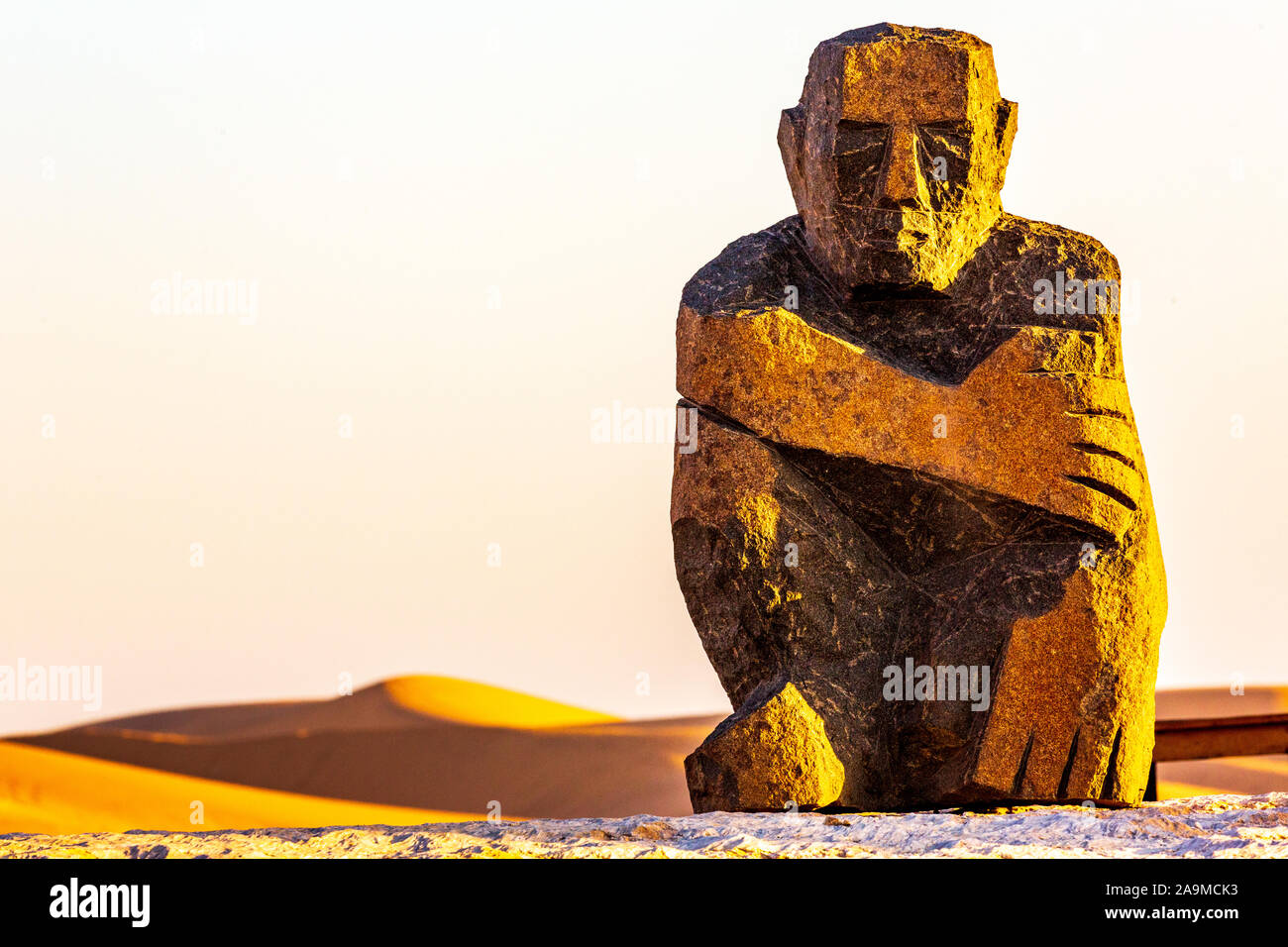 A statue in the desert of swakopmund in Namibia, Africa Stock Photo - Alamy