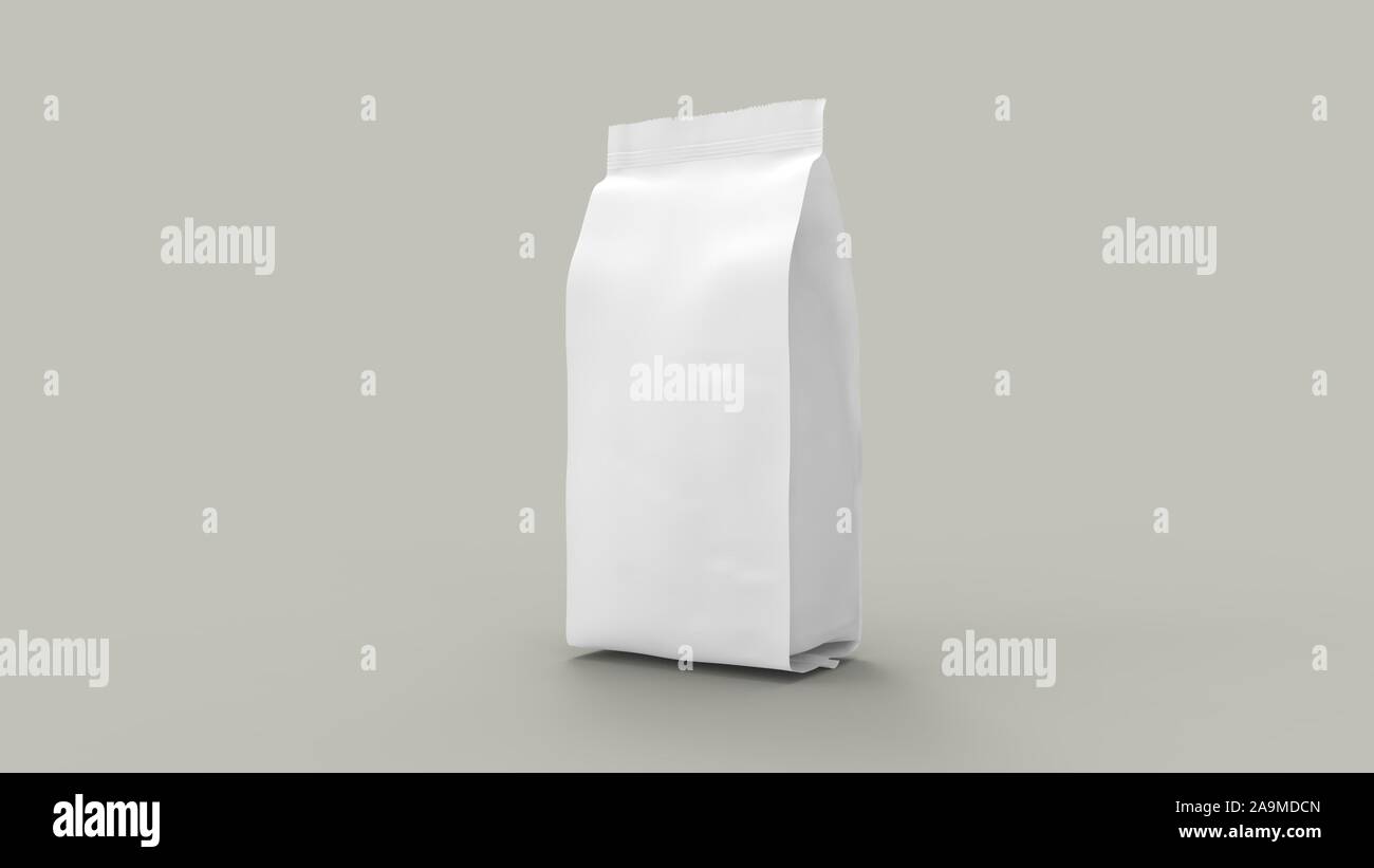 3d rendering of a pouch packaging isolated in studio background Stock ...