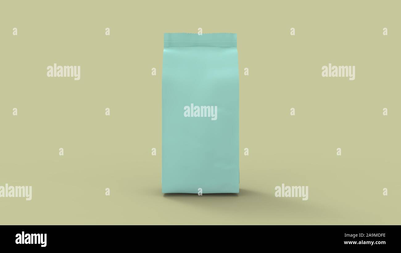 3d rendering of a pouch packaging isolated in studio background Stock ...