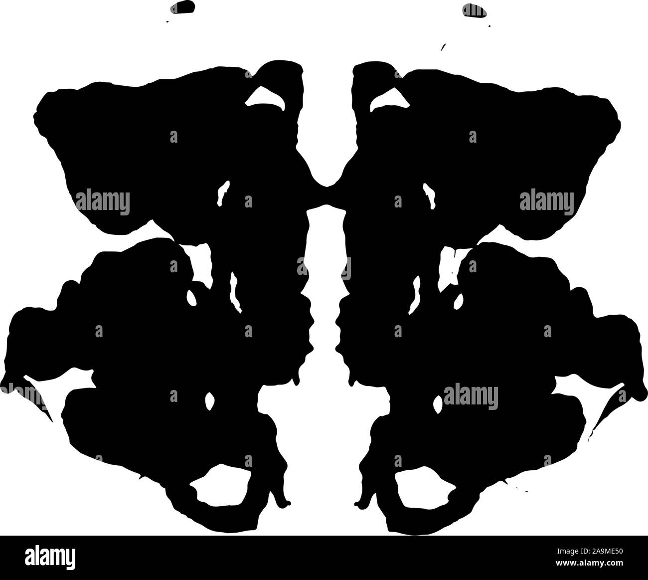 Rorschach inkblot test illustration, random symmetrical ink abstract ...